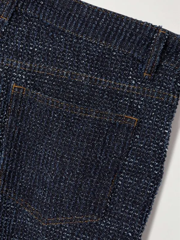 GANNI High-rise Wide-leg Bouclé Jeans