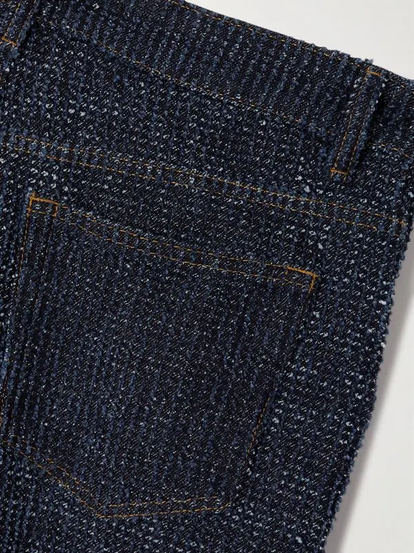 GANNI High-rise Wide-leg Bouclé Jeans