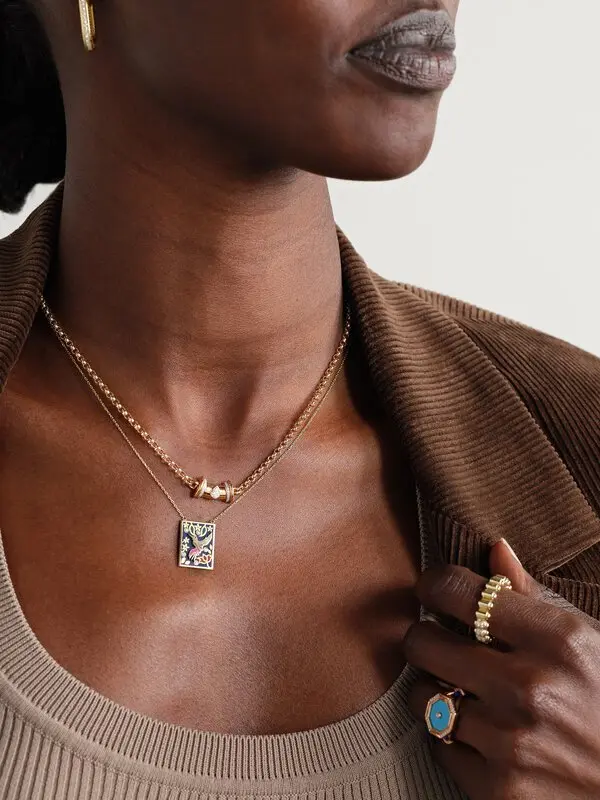 L’ATELIER NAWBAR Warrior Princess Diamond Pendant Necklace