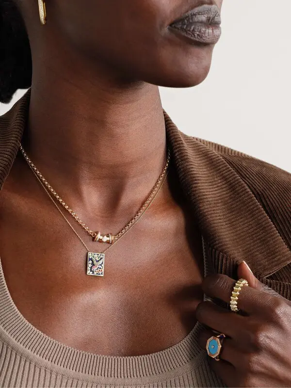 L’ATELIER NAWBAR Warrior Princess Diamond Pendant Necklace