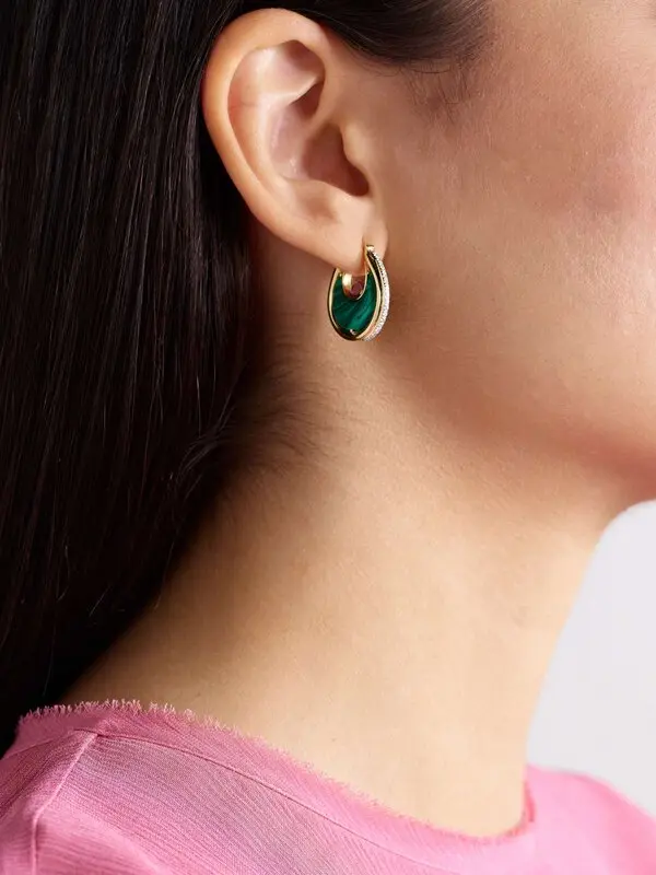L’ATELIER NAWBAR Diana Big 18-karat Multi-stone Earrings