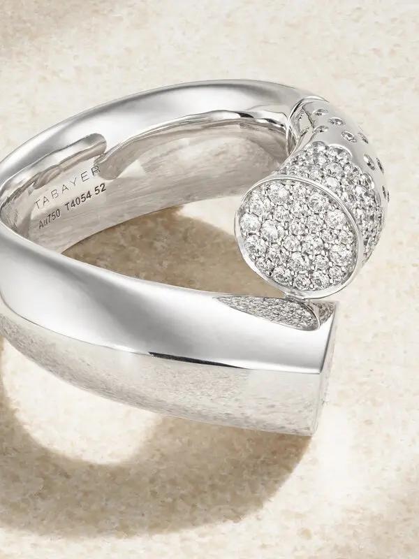 TABAYER Oera Large 18-karat White Diamond Ring