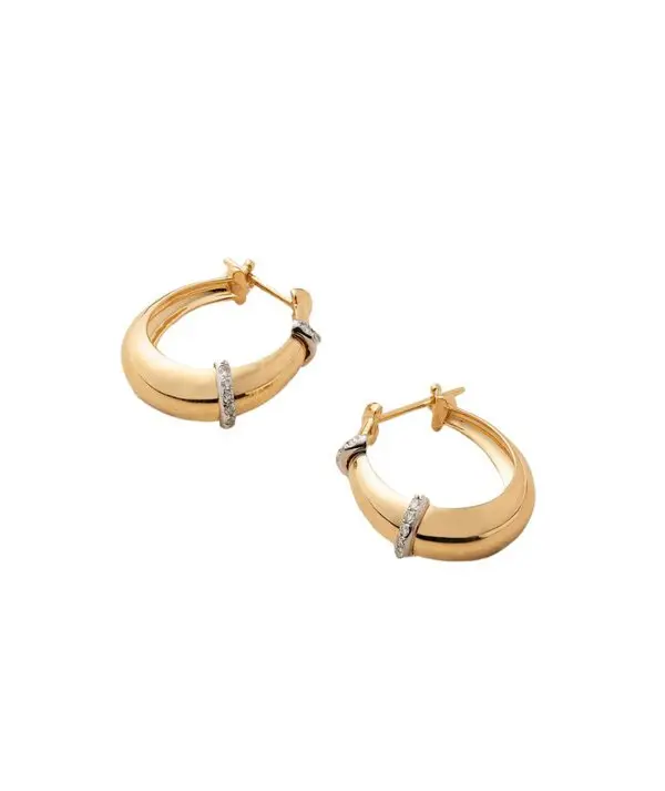 L'ATELIER NAWBAR L’atelier Nawbar Buoy Diamond Hoop Earrings - Gold