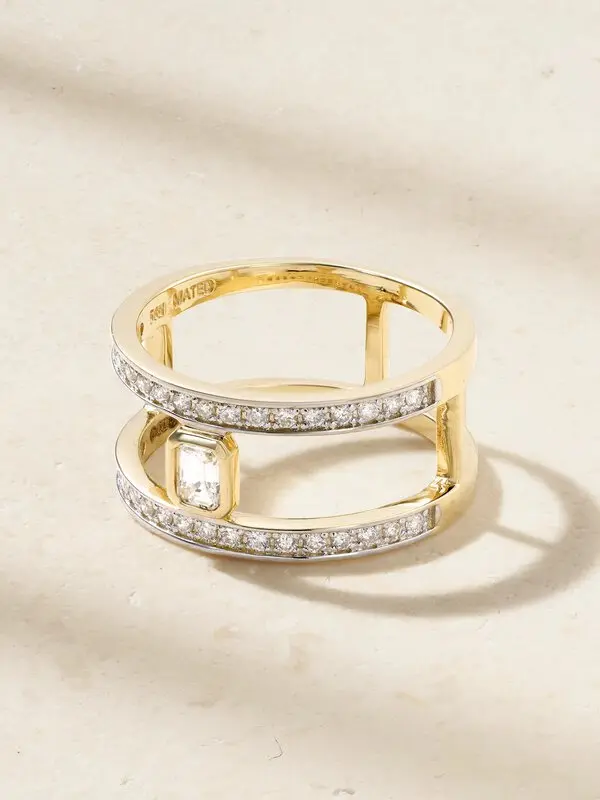 Mateo Le Double Barre 14-karat Diamond Ring - Gold