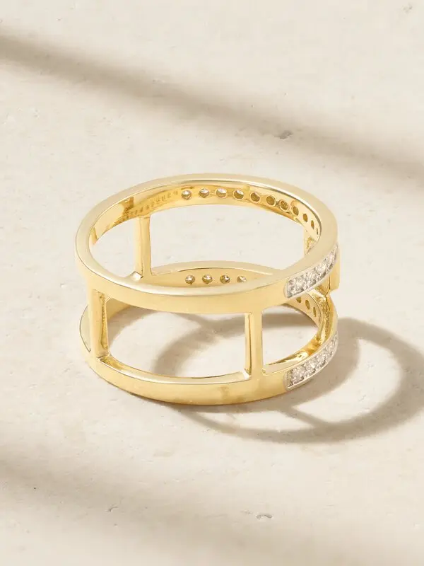 Mateo Le Double Barre 14-karat Diamond Ring