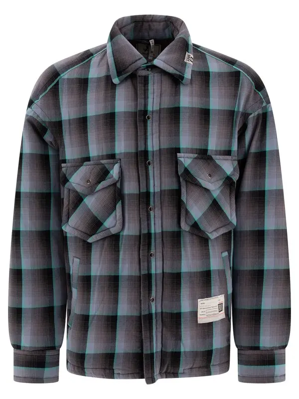 Mihara Yasuhiro Padded Check Overshirt - Grey