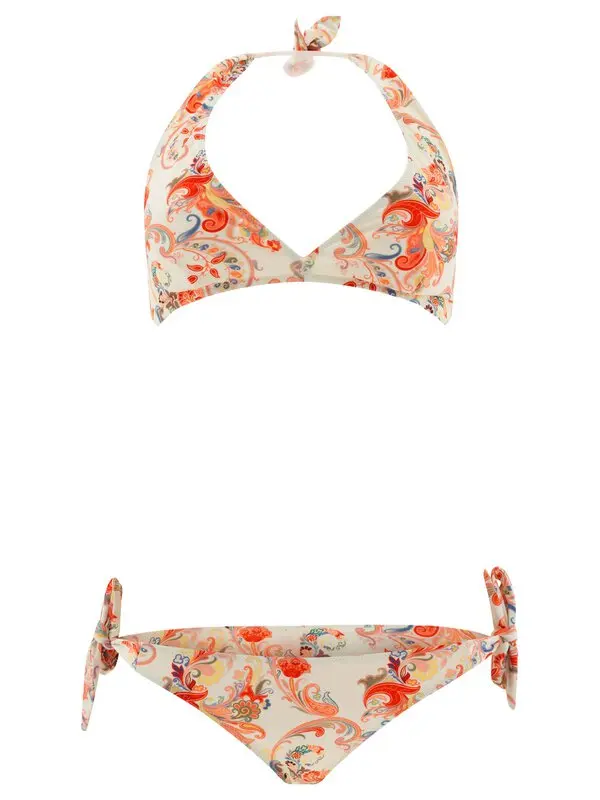 Etro Paisley Print Bikini - White