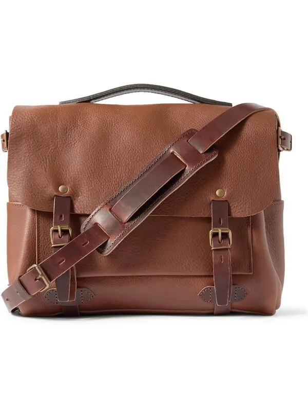 BLEU DE CHAUFFE Eclair Full-grain Leather Messenger Bag