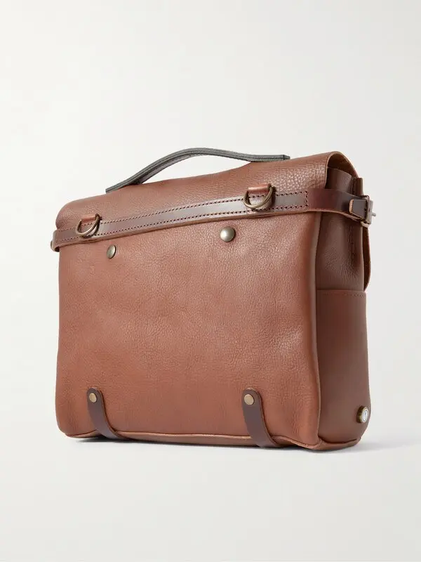 BLEU DE CHAUFFE Eclair Full-grain Leather Messenger Bag