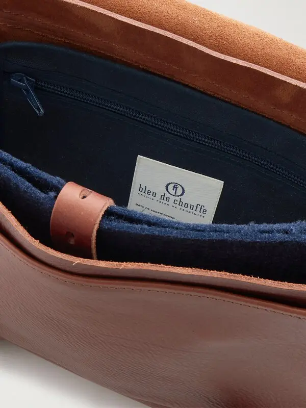 BLEU DE CHAUFFE Eclair Full-grain Leather Messenger Bag