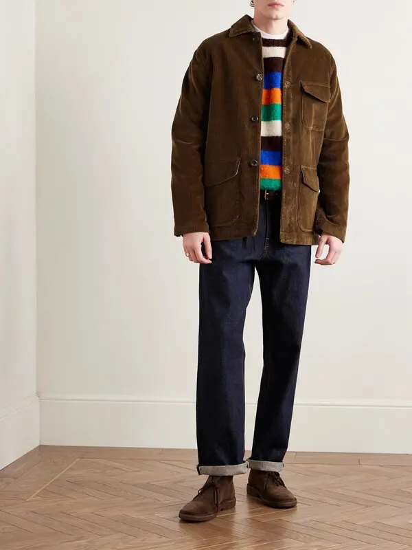 DRAKE'S Cotton-corduroy Chore Jacket