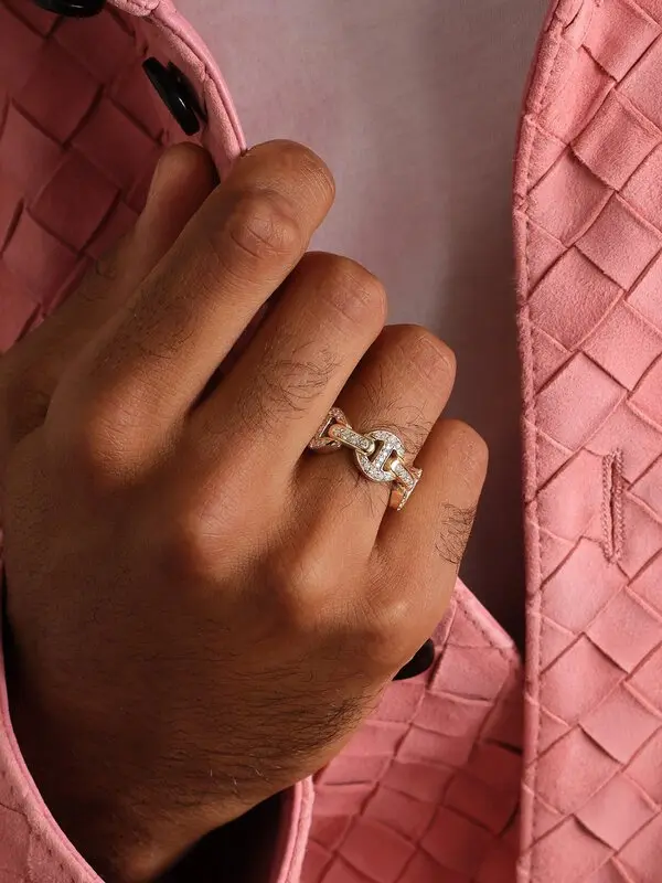 Hoorsenbuhs Dame Classic Tri-link 18-karat Diamond Ring