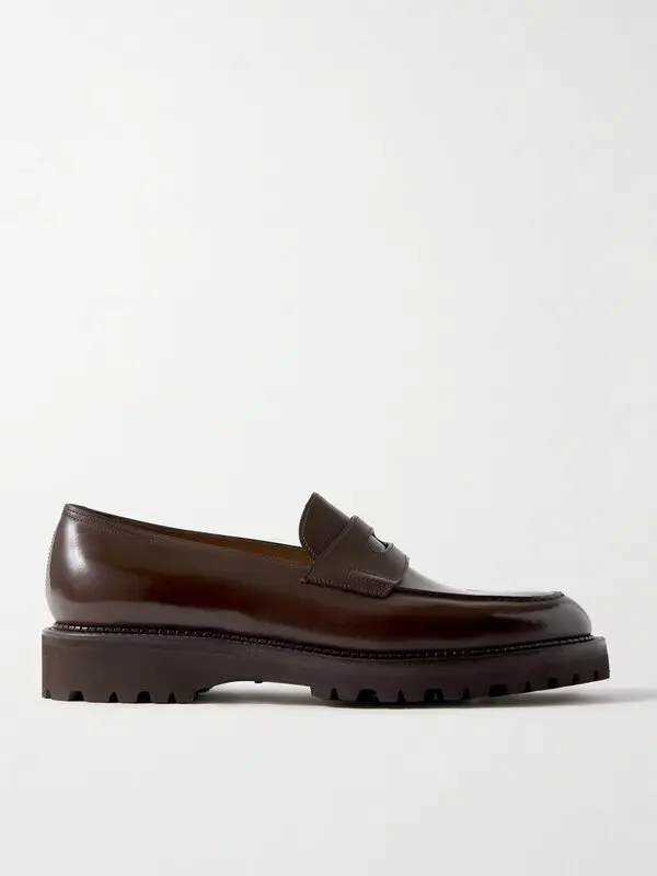 John Lobb Lopez New Standard Penny Loafers - Brown
