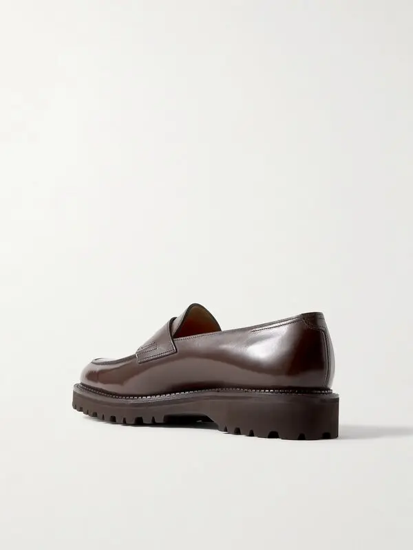 John Lobb Lopez New Standard Penny Loafers - Brown
