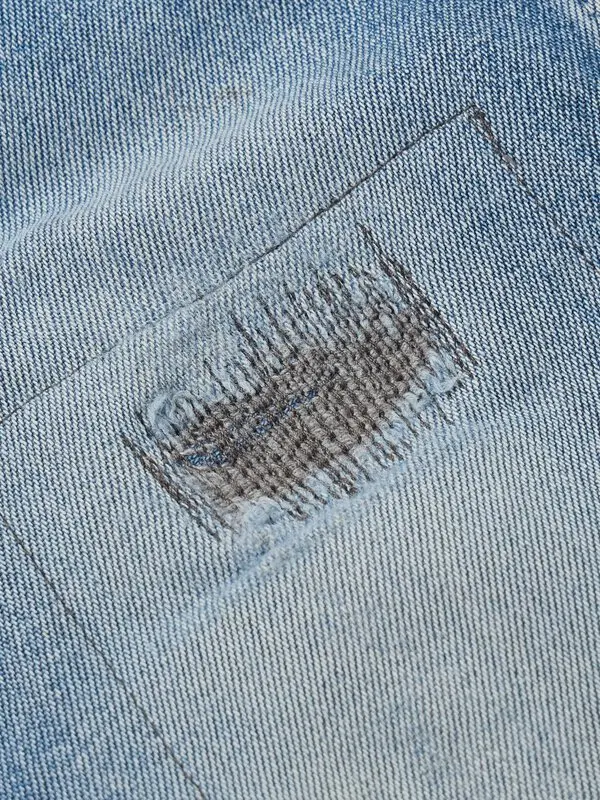 GREG LAUREN Patchwork Denim Overshirt