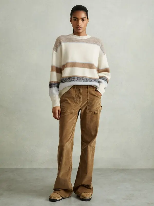 REISS Willow Wool-cashmere Striped Jumper