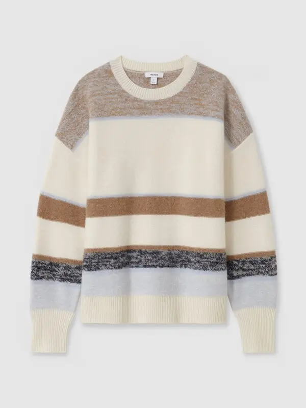 REISS Willow Wool-cashmere Striped Jumper