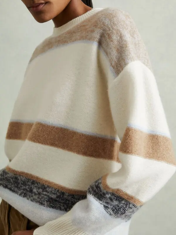 REISS Willow Wool-cashmere Striped Jumper