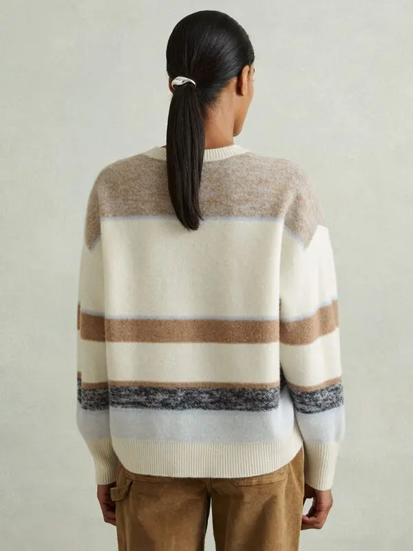 REISS Willow Wool-cashmere Striped Jumper