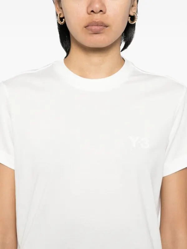 Y3 Logo-print Cotton T-shirt - White