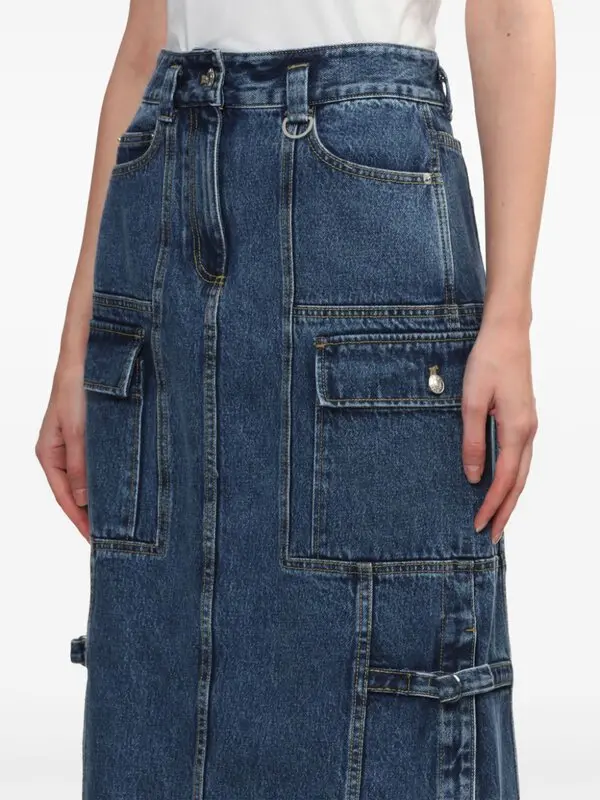 3.1 Phillip Lim Denim Cargo Midi Skirt