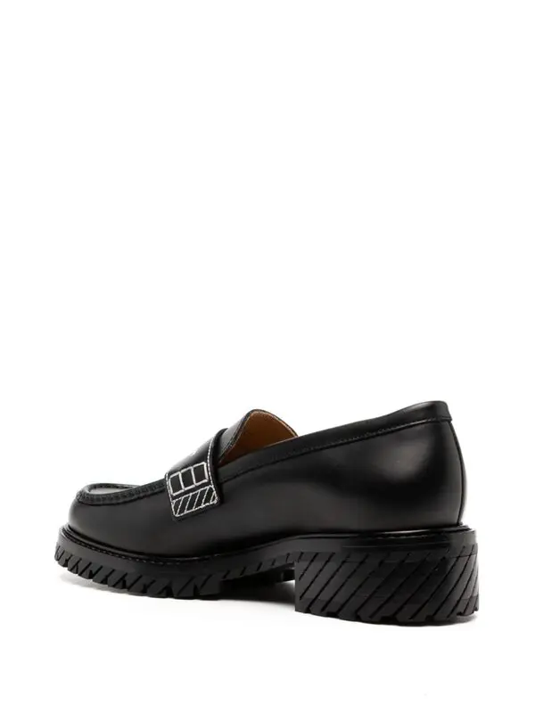 Off-White Logo-print Leather Loafers