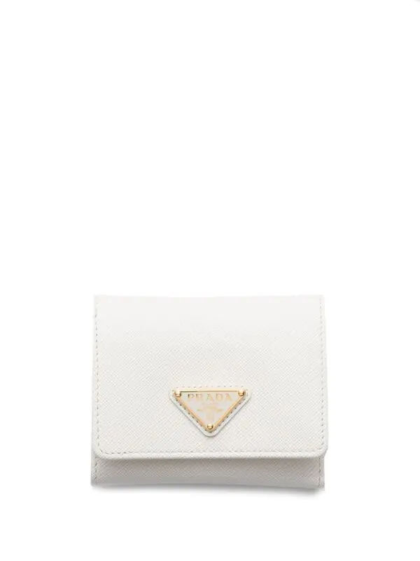 Prada Small Saffiano Wallet - White