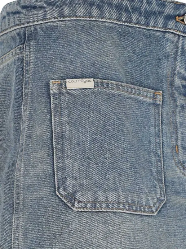COURREGES Logo-embroidered Mini Skirt