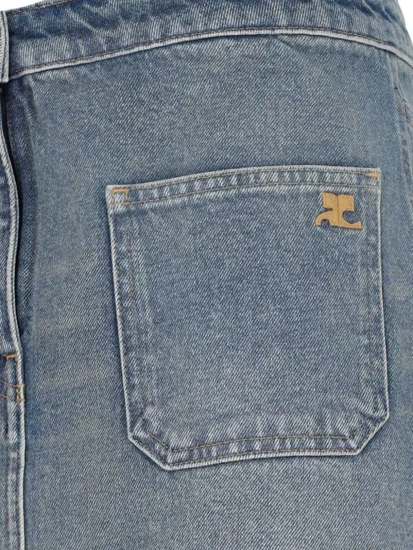 COURREGES Logo-embroidered Mini Skirt