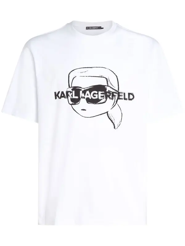 Karl Lagerfeld Ikon-patch T-shirt - White