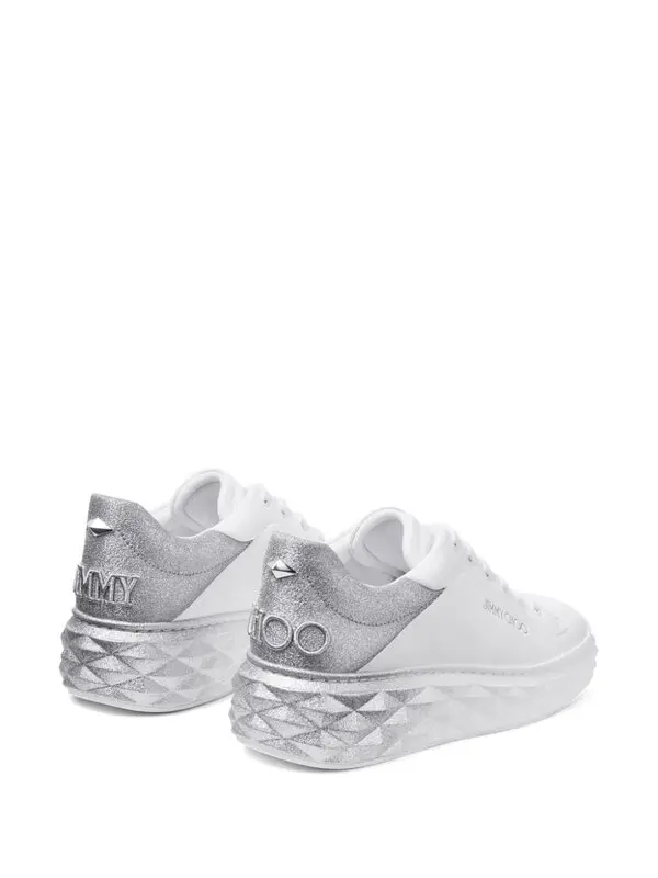JIMMY CHOO Diamond Maxi Leather Low-top Sneakers