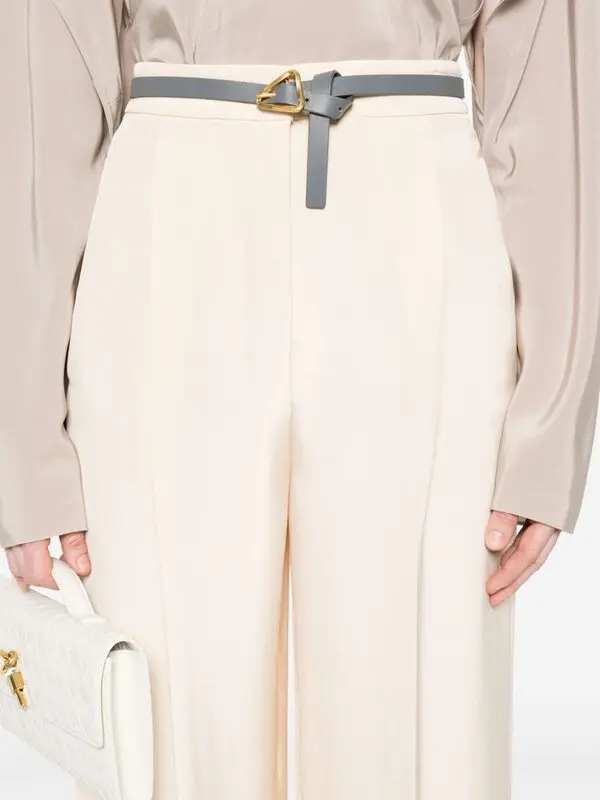 Max Mara Silk Crepe De Chine Wide Leg Trousers