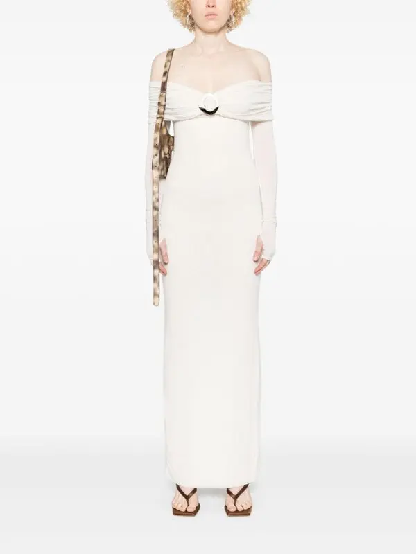 MANURI Amara Buckle Dress - White