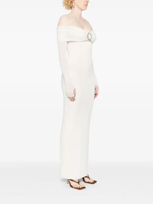 MANURI Amara Buckle Dress - White