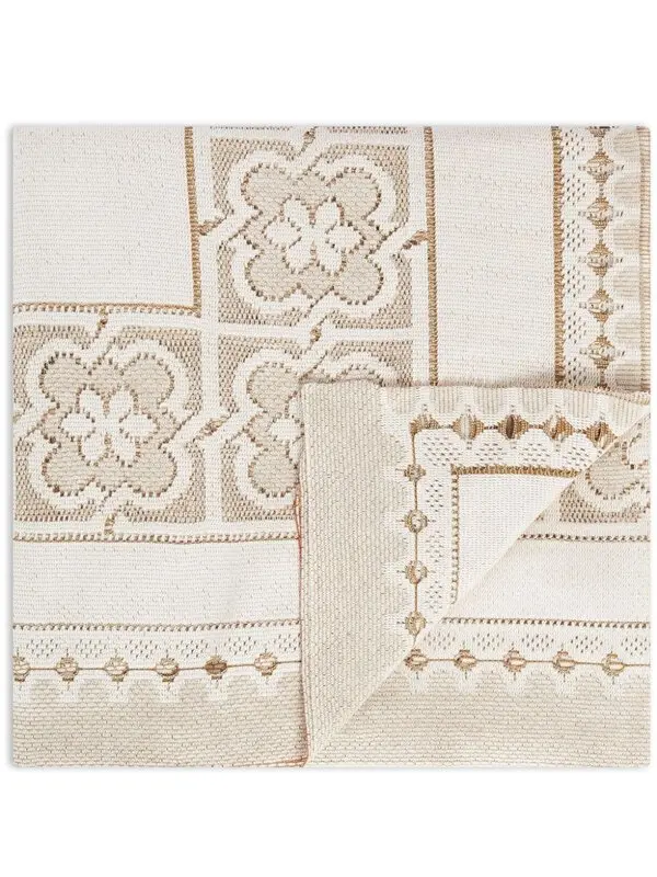 La DoubleJ Large Lacey Tablecloth - Neutrals