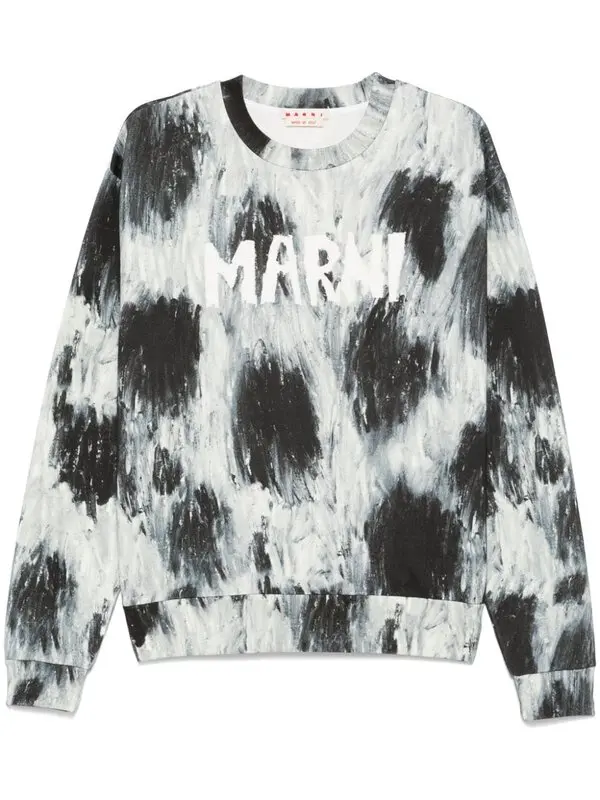 Marni Scribble-logo Sweatshirt - Grey