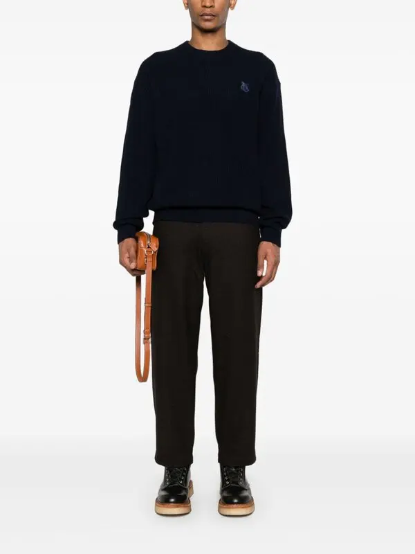 Maison Kitsuné Bold Fox Head-patch Ribbed Sweater