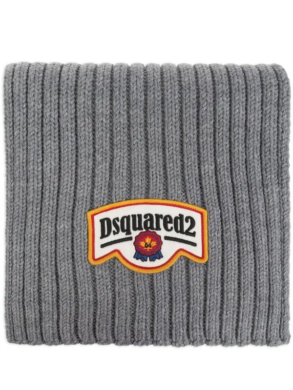 Dsquared2 Logo Patch Scarf - Grey