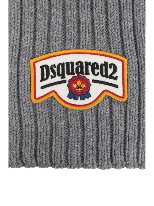 Dsquared2 Logo Patch Scarf - Grey