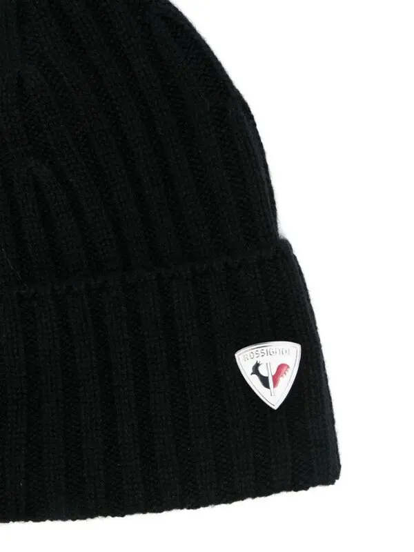 Rossignol Logo-plaque Cashmere Beanie - Black