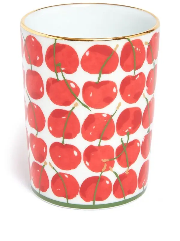 La DoubleJ Cherry-print Cup - Red
