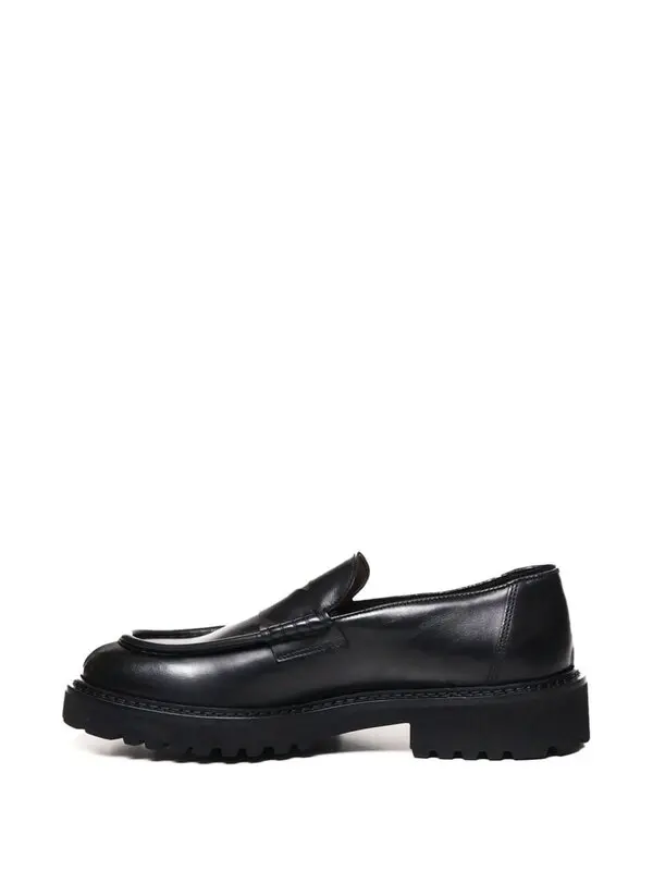DOUCAL'S Calfskin Loafers - Black