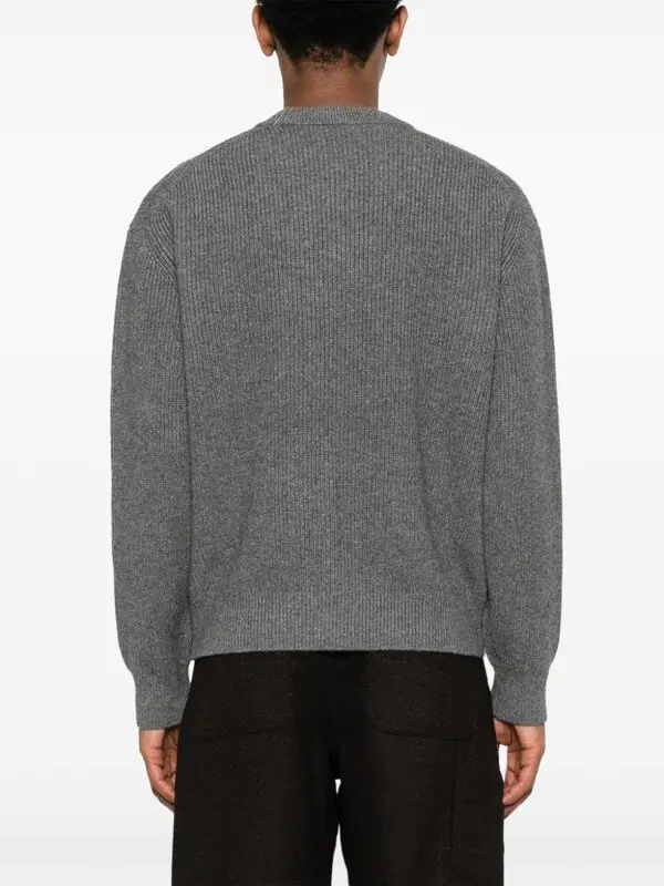 Maison Kitsuné Bold Fox Head-Patch Sweater In Grey - 62% Off