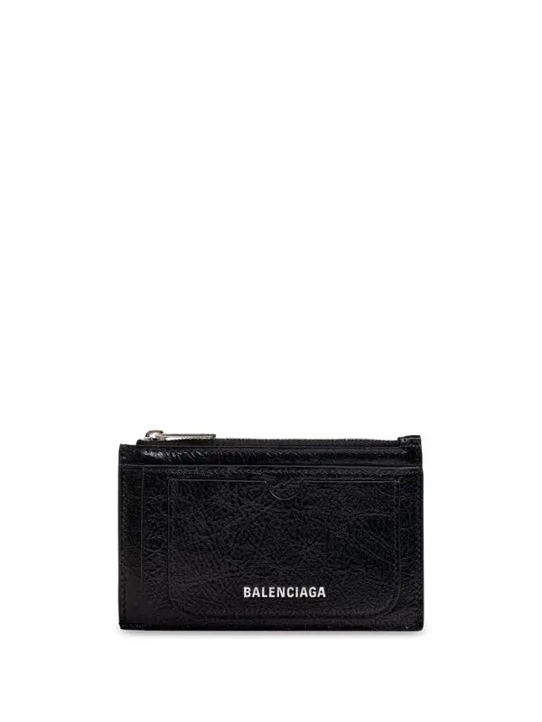 Balenciaga Grained Card Case - Black