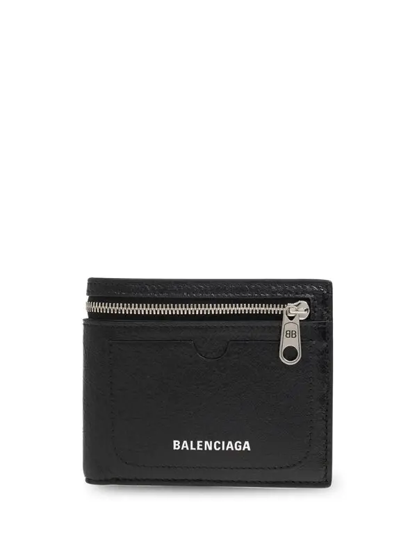 Balenciaga Superbusy Logo-print Zip-around Wallet - Black