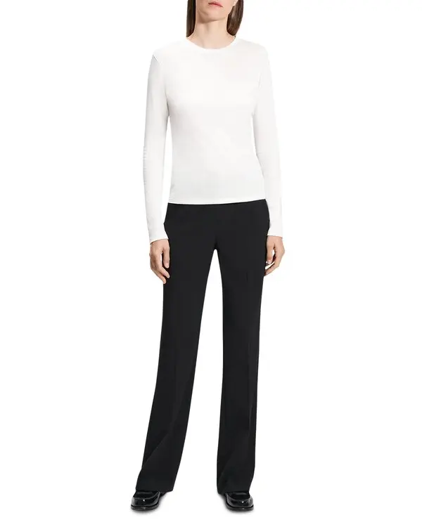 Theory Long Sleeve Apex Tiny Tee - White