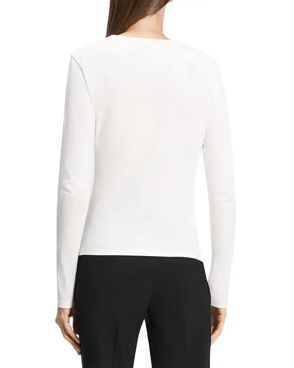 Theory Long Sleeve Apex Tiny Tee - White