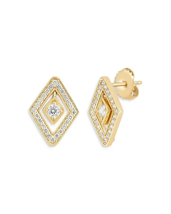 Roberto Coin 18k Yellow Diamante Diamond Stud Earrings - Gold