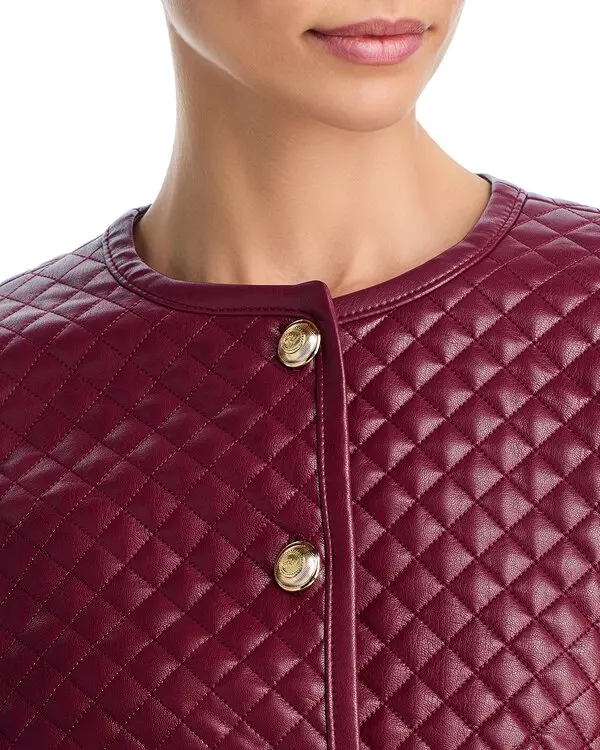 Cinq À Sept Quilted Faux Leather Jacket