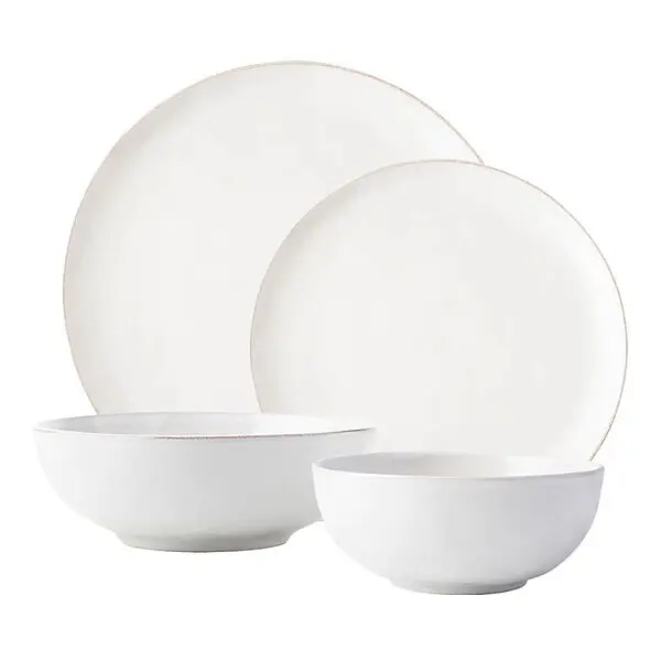 JULISKA Puro Coupe 4 Piece Dinnerware Place Setting - Whitewash